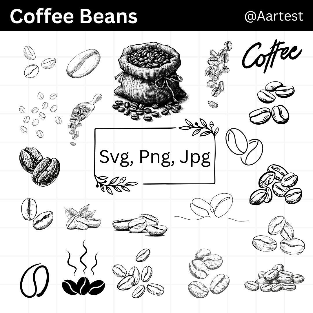Coffee Beans Svg, Coffee Svg Bundle, Coffee Png, Coffee Svg, Coffee ...