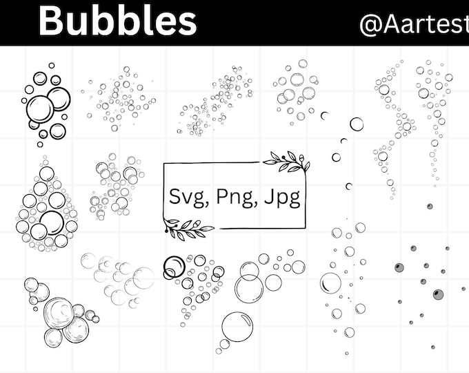 Bubbles Svg Png Bubbles Svg Images Bubbles Svg Files for Cricut Water ...