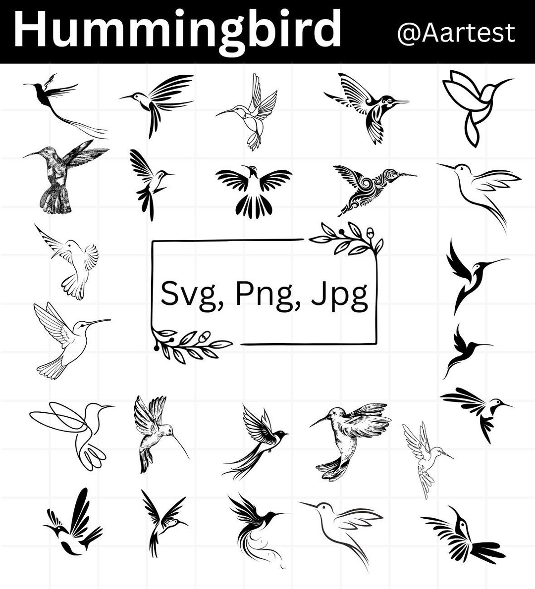 Hummingbird SVG, Hummingbird Bundle Svg, Hummingbird Clipart ...