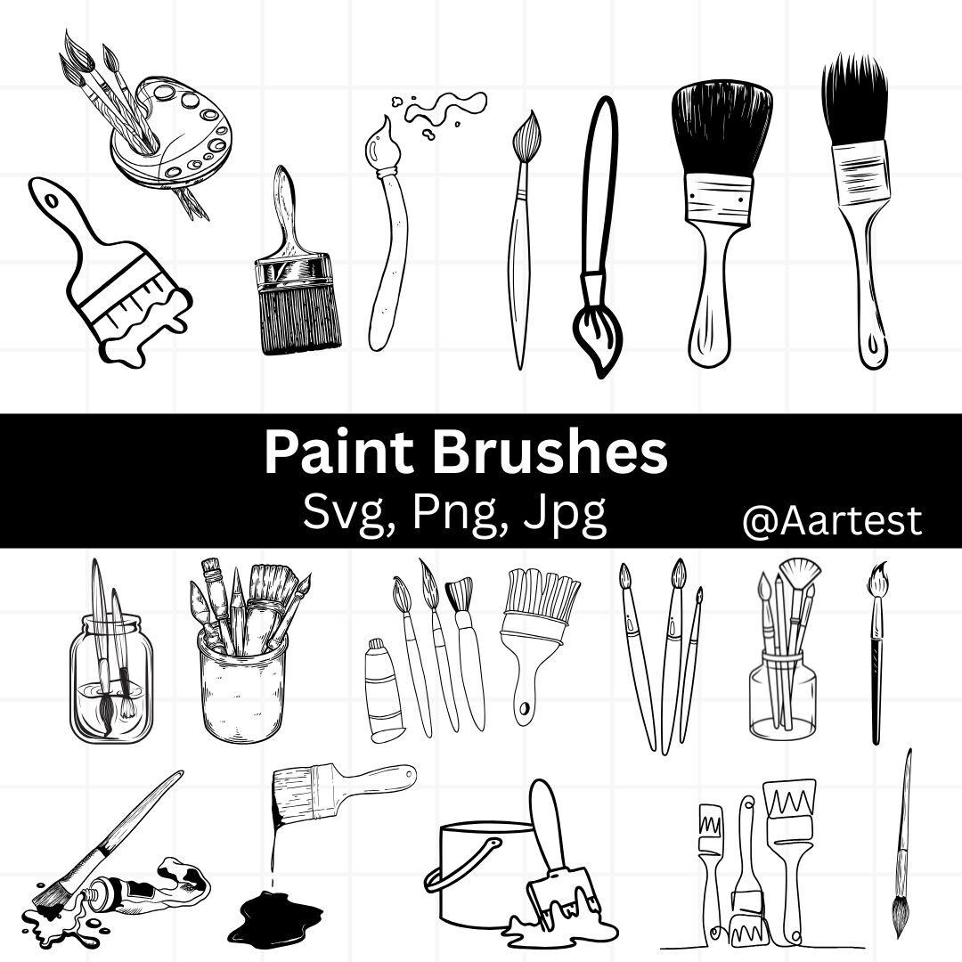 Painting SVG, Paint Brush SVG, Painting Clipart, Cut Files, Silhouette ...