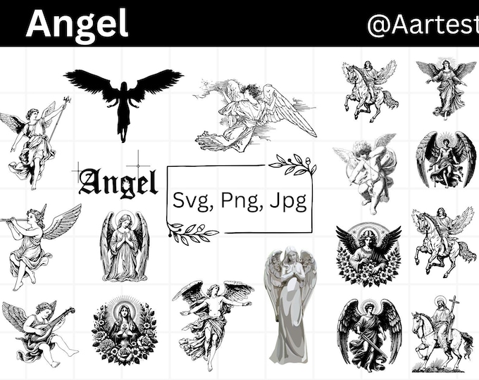 Angels SVG Cut Files (svg Dxf Png Eps) Silhouette & Cricut, Digital ...