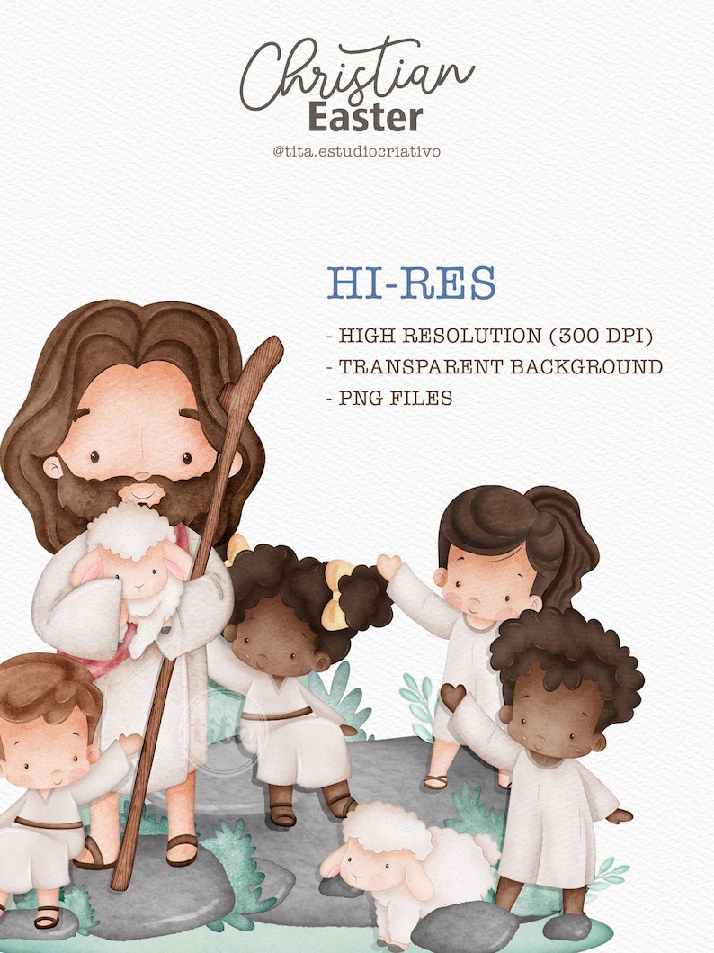 Imágenes prediseñadas de acuarela de Pascua cristiana, imágenes ...