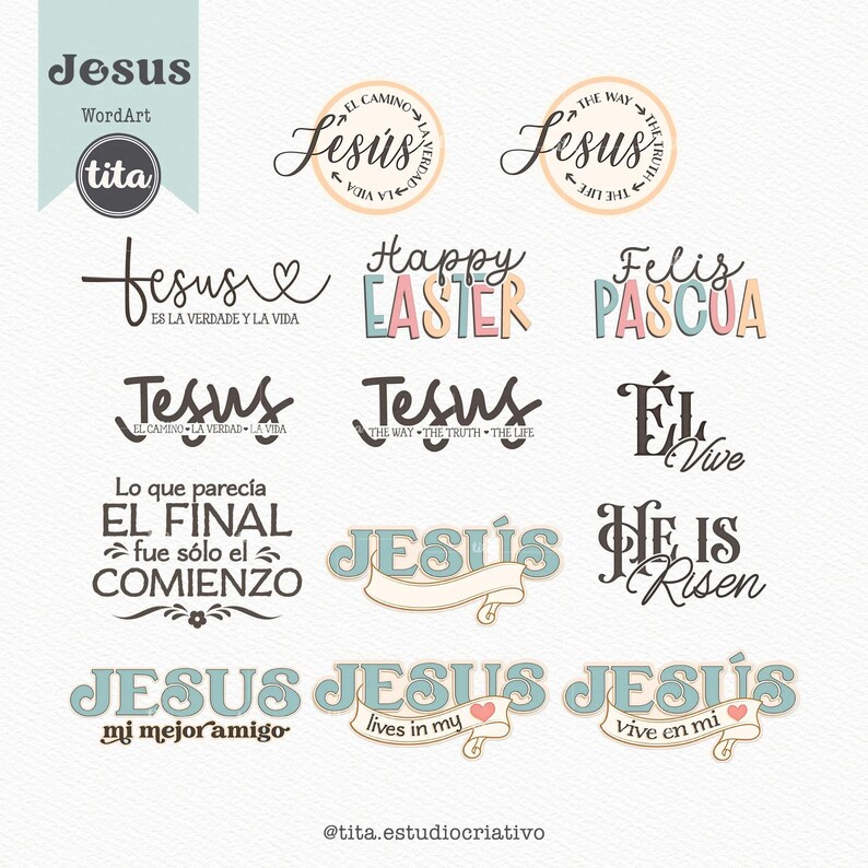 Jesus Clip Arts, Christian Easter PNG Elements, Religious Clip Art ...
