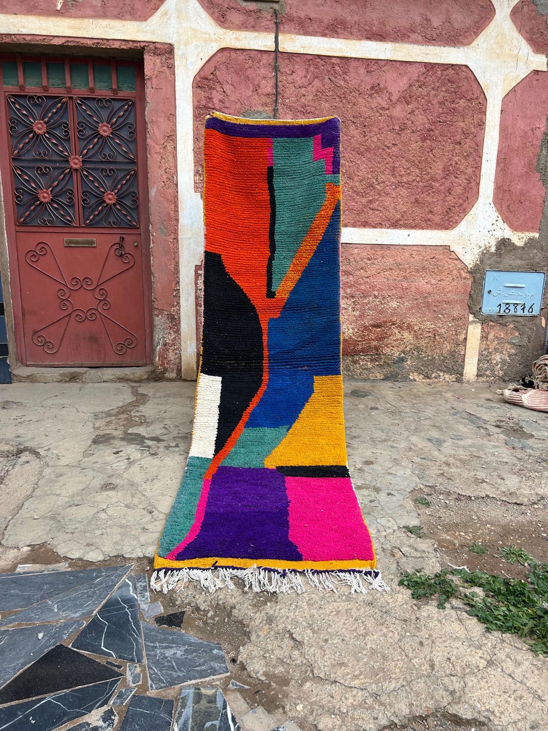 Stunning Colorful Runner, Handmade Moroccan Runner Rug for Hallway and ...