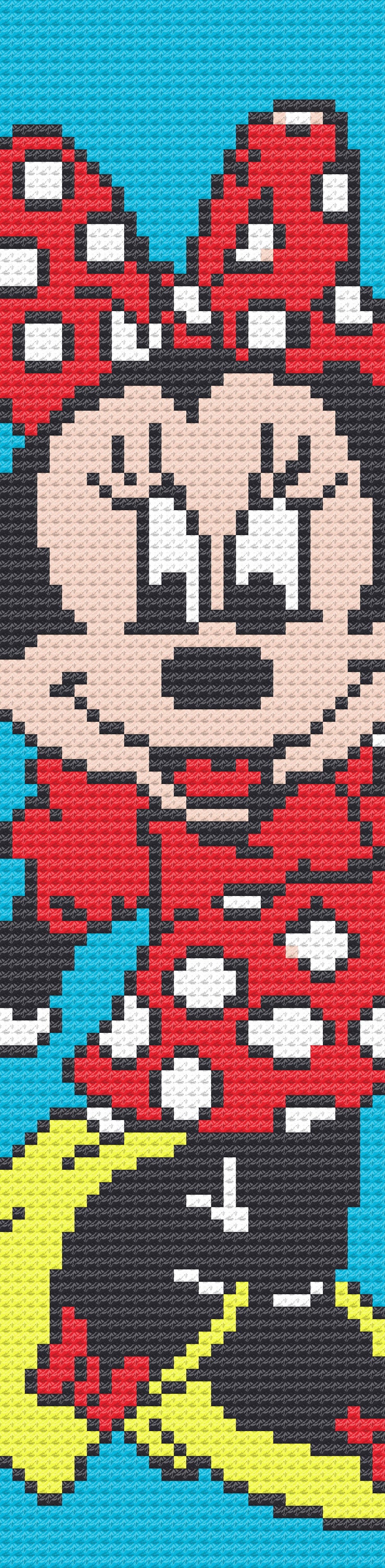 Minnie Full Body Scarf C2C / SC / Graph Instructions - Etsy