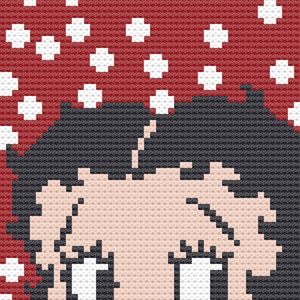 Betty Boop Full Face Scarf C2C / SC / Graph Instructions - Etsy