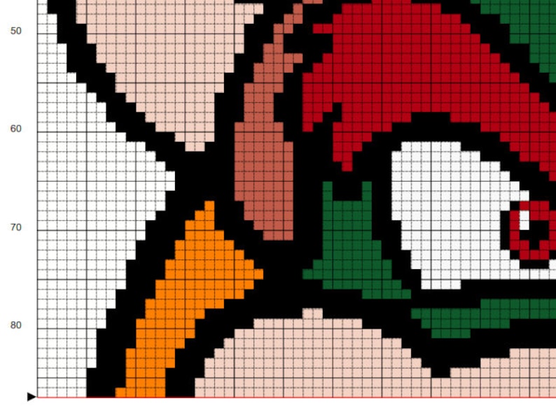 Bowser Super Mario Graph Instructions C2C / SC - Etsy Australia