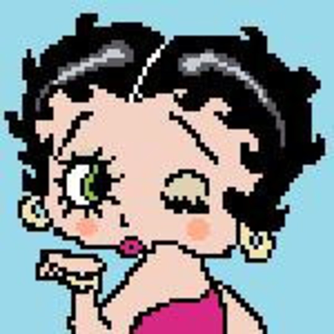 Betty Boop Kiss Graph Instructions C2C / SC - Etsy