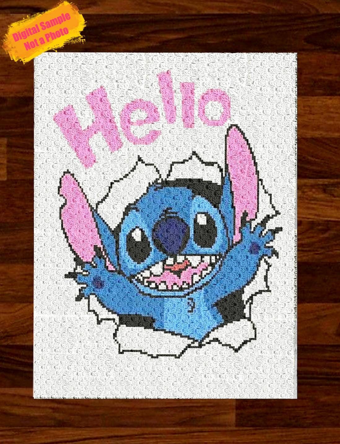 Hello Stitch C2C / SC / Graph Instructions - Etsy