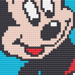 Mickey Full Body Scarf C2C / SC / Graph Instructions - Etsy