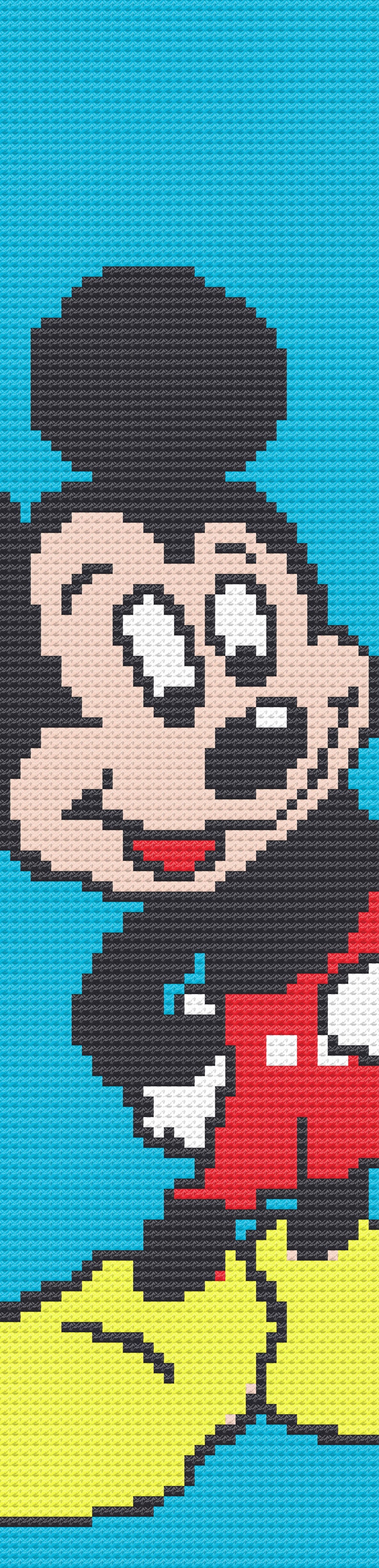 Mickey Full Body Scarf C2C / SC / Graph Instructions - Etsy