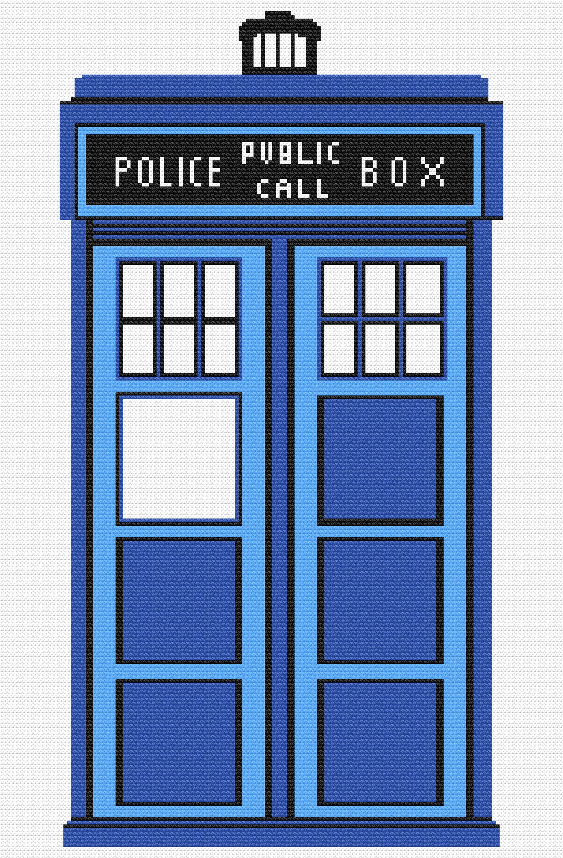 Tardis Phone Booth Dr Who - C2C / SC / Graph Instructions - Etsy