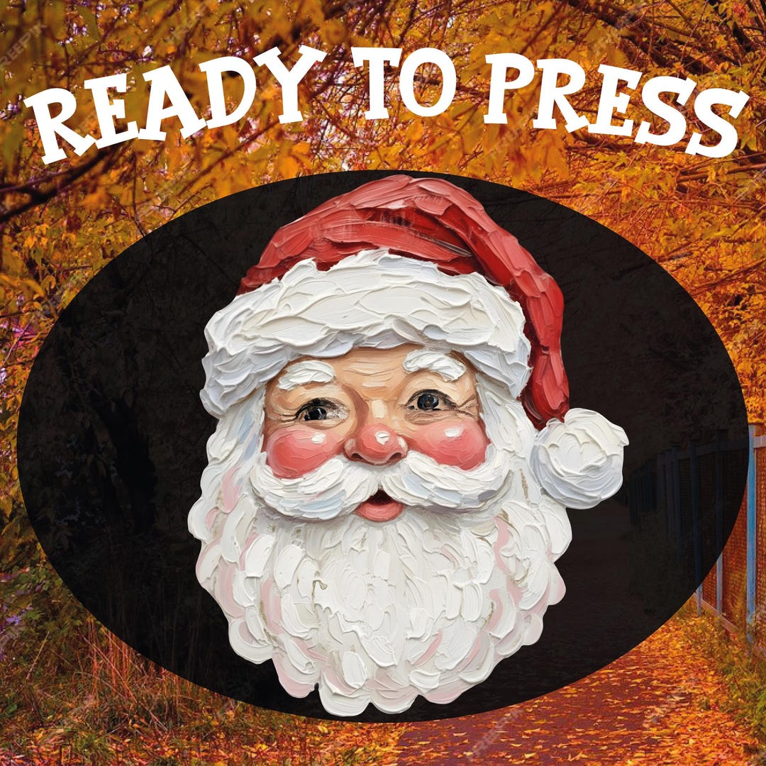 Hand Painted Santa Claus DTF Transfer: Ready to Press - Etsy
