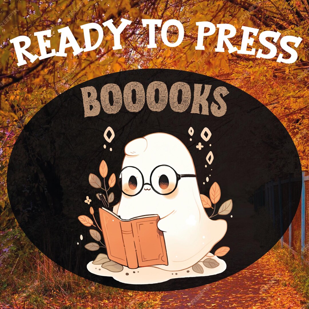 Fall Books Ghost DTF Transfer: Ready to Press - Etsy