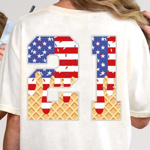 Personalized Patriotic Ice Cream Baseball Dtf Transfer, Custom Number ...