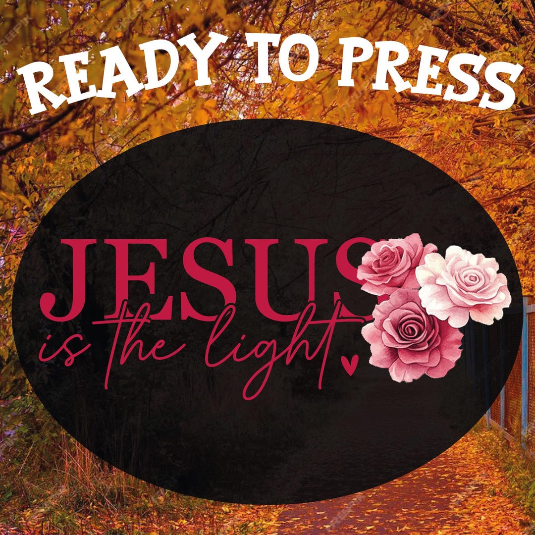 Preppy Rose Jesus DTF Transfer: Inspirational Christian Design - Etsy