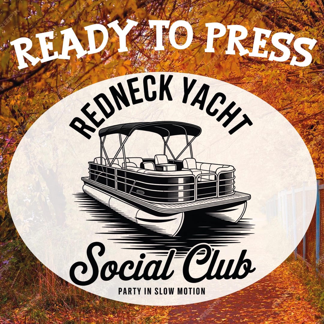 Retro Summer Vibes DTF Transfer: Redneck Yacht Social Club - Etsy
