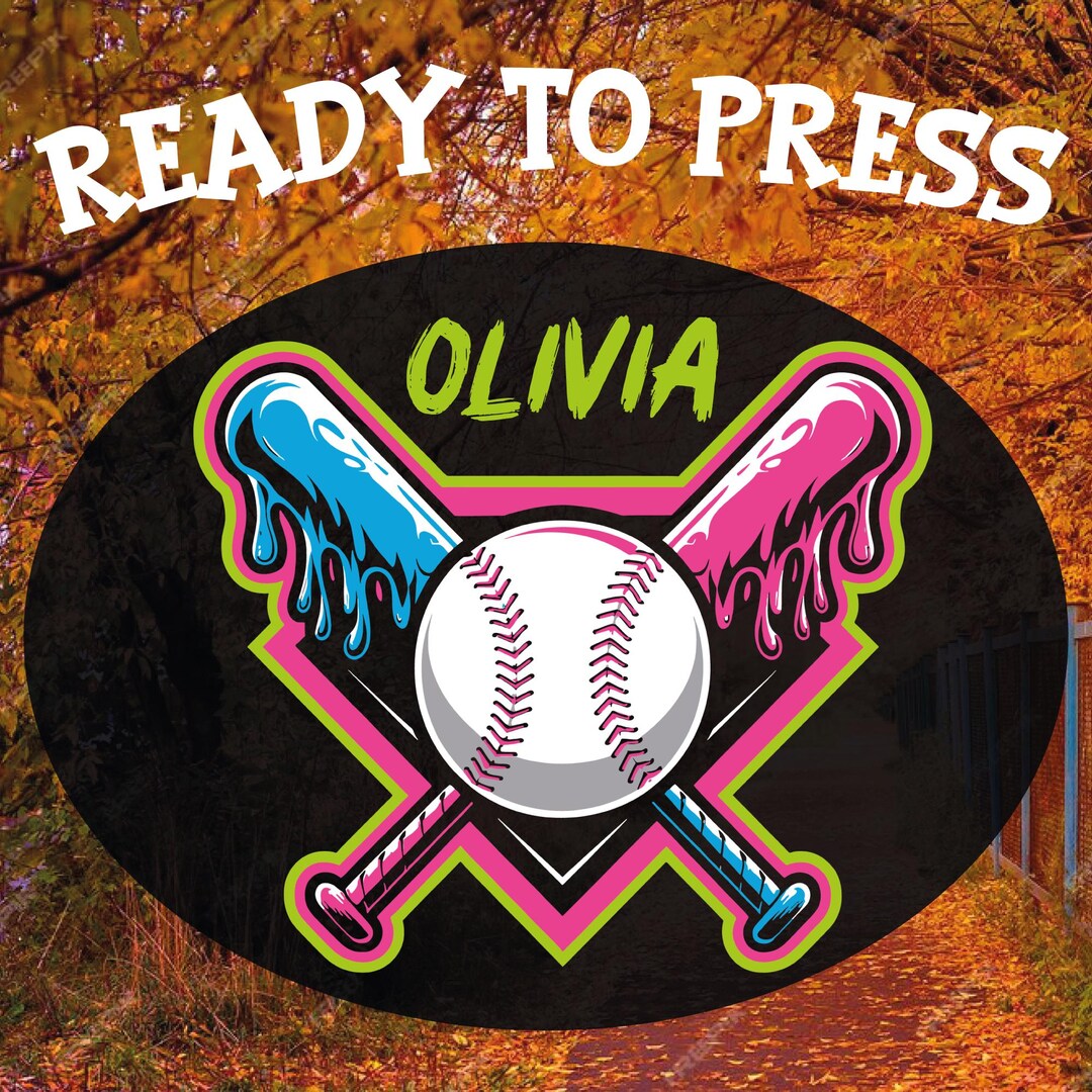 Personalized Baseball Name DTF Transfer: Drip Design, Ready to Press - Etsy