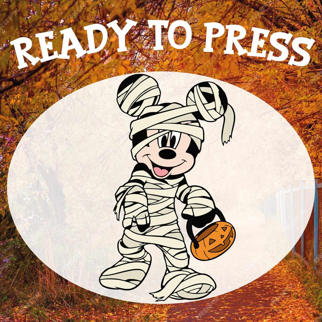Disney Mickey Minnie Mummy DTF Transfer: Spooky Mickey Friends Ready to ...