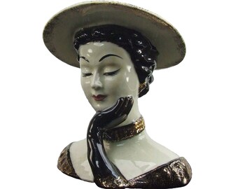 Lefton Head Vase - Etsy