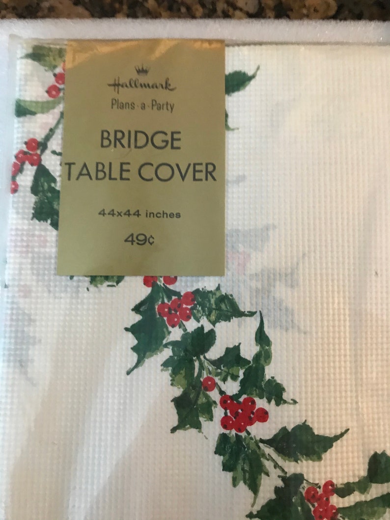 Vintage Hallmark Paper Bridge Table Covering Tablecloth - Etsy
