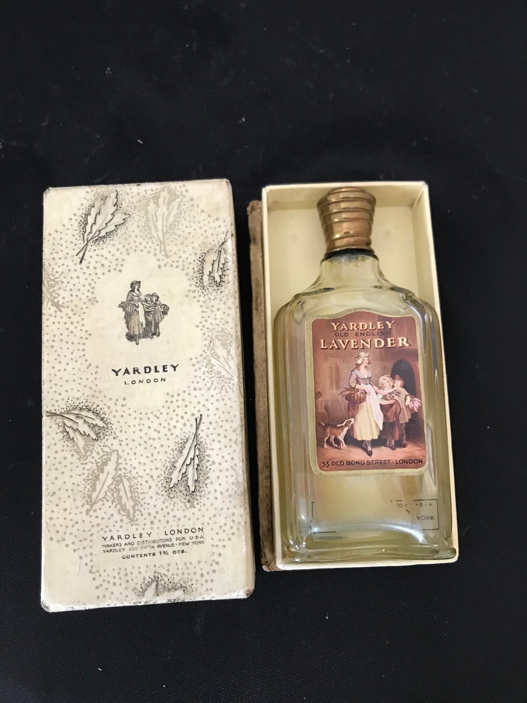 Vintage 1950s Yardley Old English Lavender Perfume Glass Bottle ...