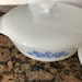 Vintage Blue and White Flowers Fire King Covered Casserole Dish and ...