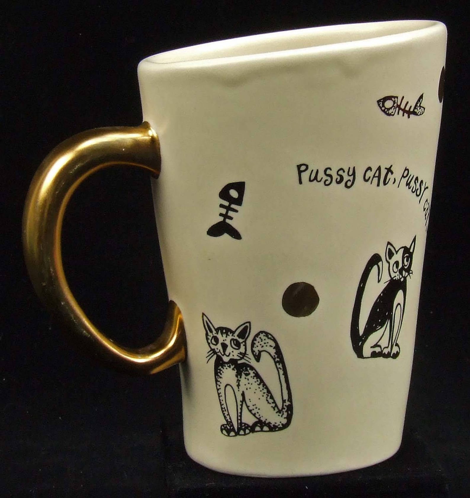 Vintage Kitty Cat Crock Coffee Tea Mug Quite Contrary Kooky Krocks by ...