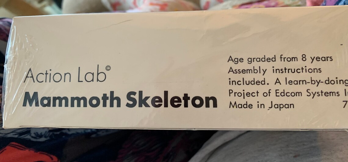 Action Lab Mammoth Fossil Skeleton Kit 1974 Edcom Systems - Etsy