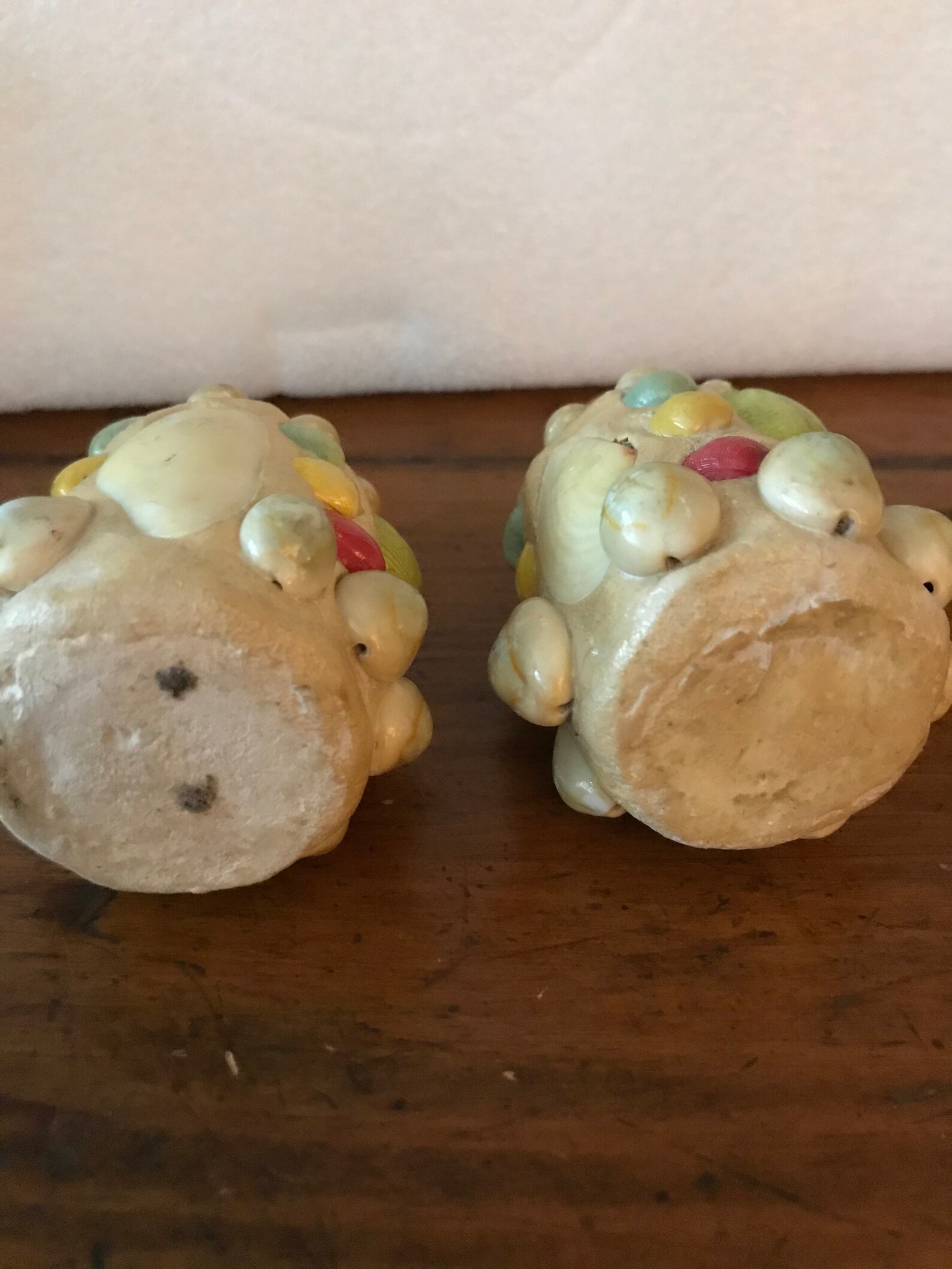 Vintage Memory Jar Style Shells Plaster Salt Pepper Mid - Etsy
