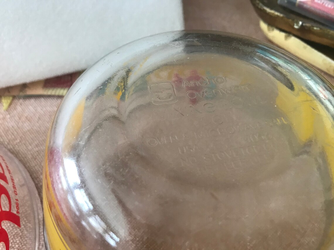 Two Vintage Anchor Hocking Fire King Glass Promotional Mixing - Etsy