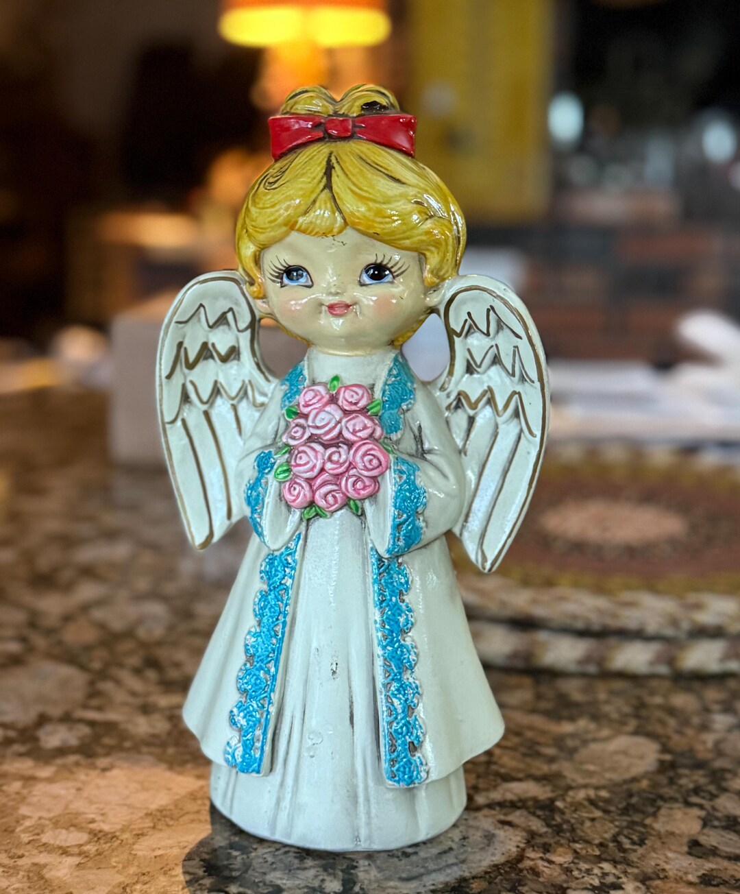 Adorable 1970’s Hard Paper Mache Angel Figurine Groovy Angel by Parma ...