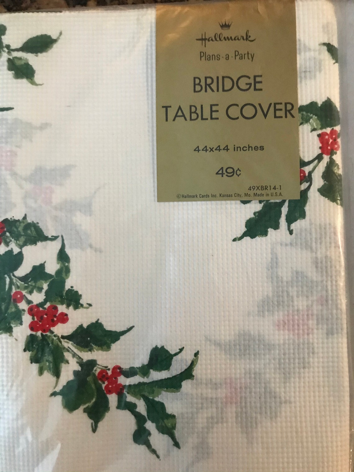 Vintage Hallmark Paper Bridge Table Covering Tablecloth - Etsy