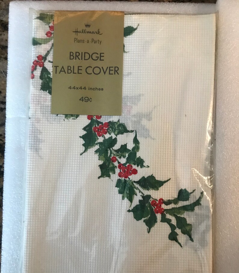 Vintage Hallmark Paper Bridge Table Covering Tablecloth - Etsy