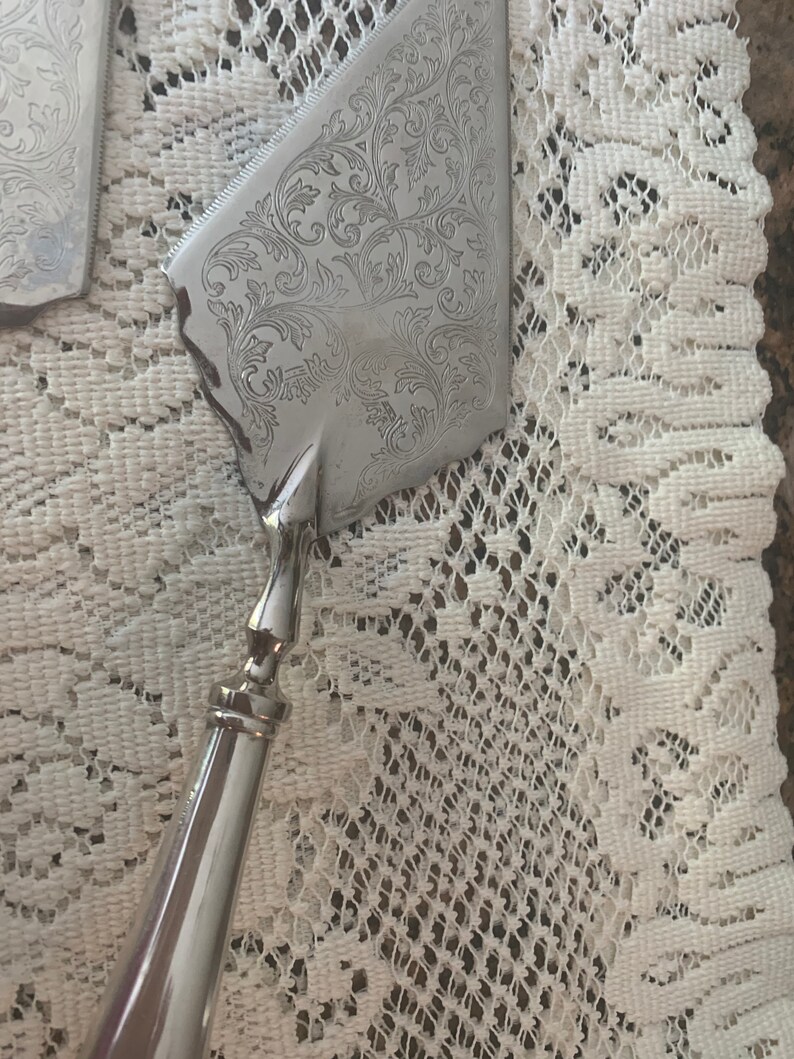 Pair of Sterling Silver Handle Cake Knives Serrated on Both - Etsy