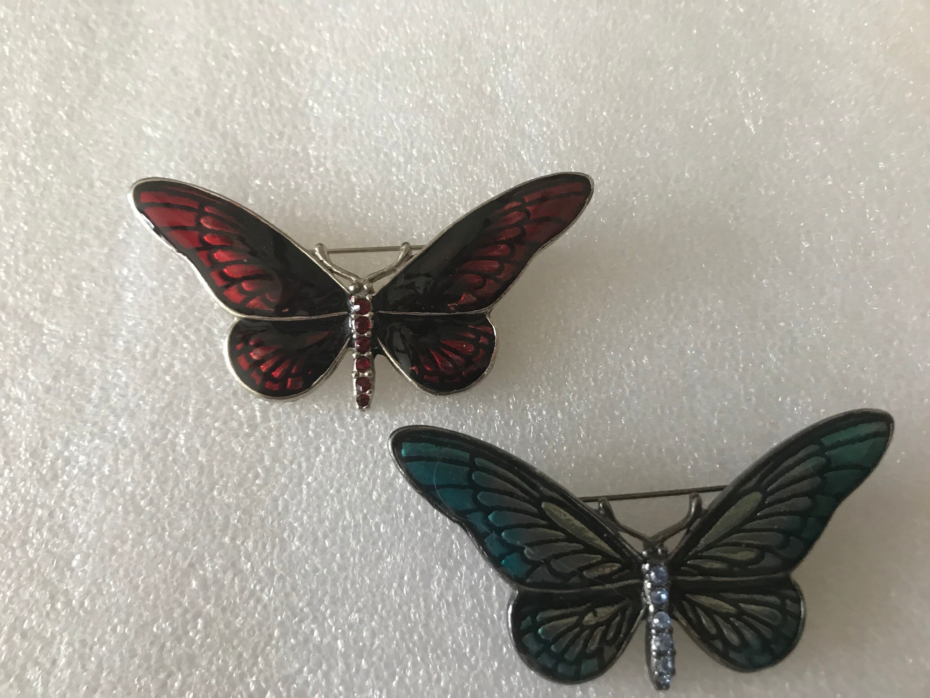 Stunning Pair Numbered and Signed SFJ Blue and Red Enamel - Etsy