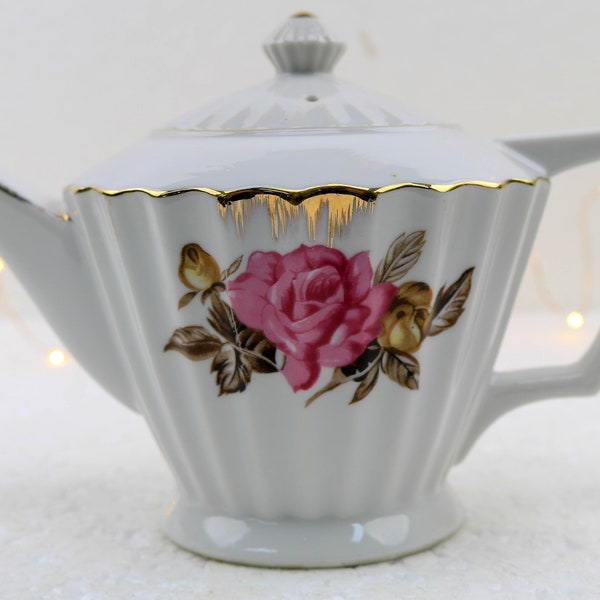Pink Rose Teapot - Etsy