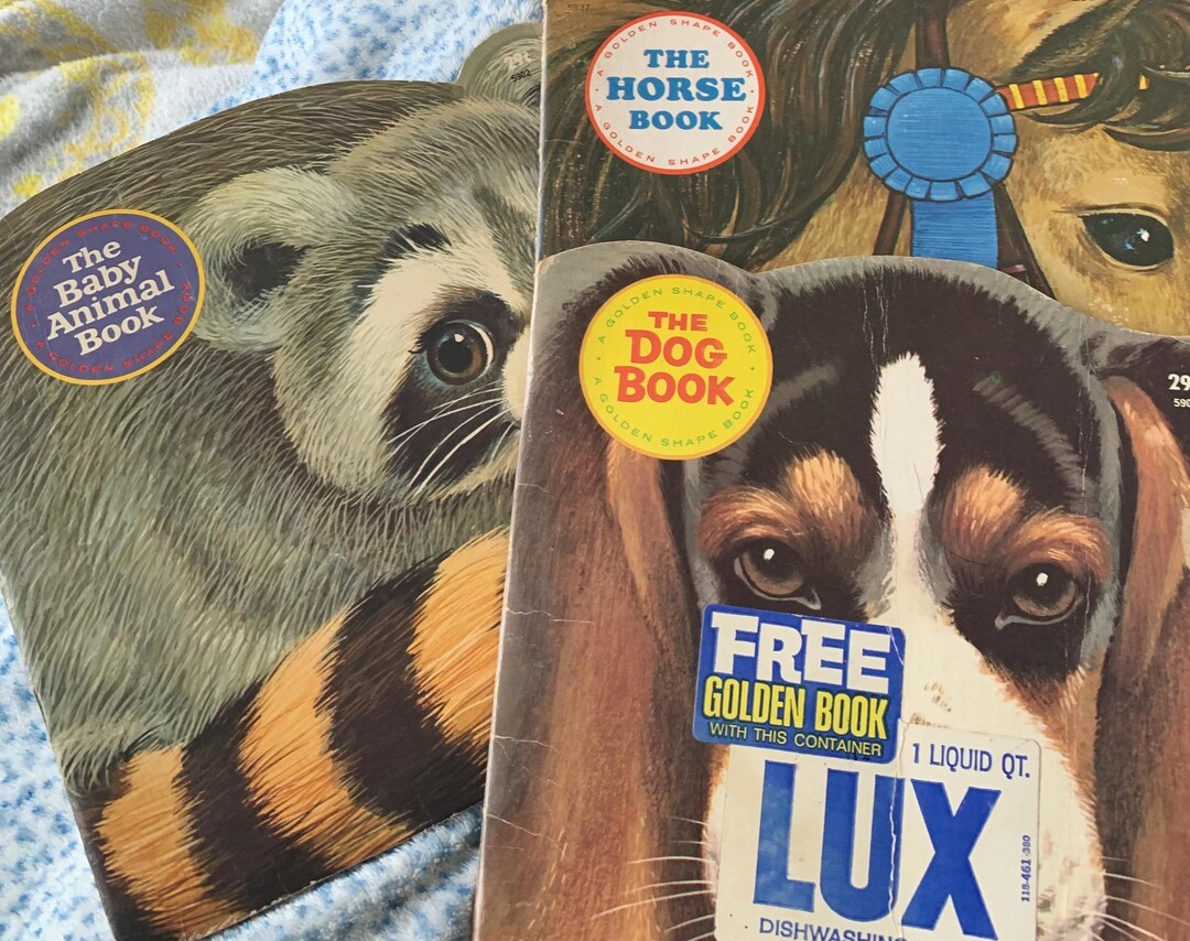 Set of Three Adorable Animal Shape Book Originally in Lux Detergent ...