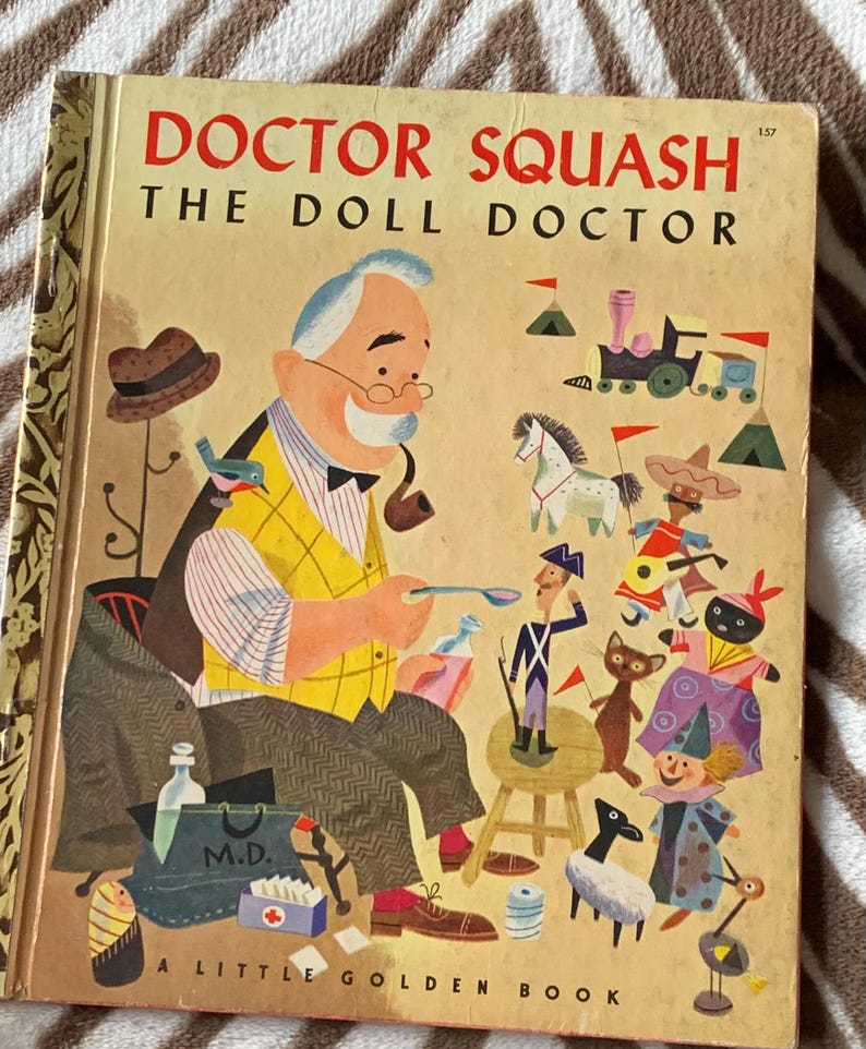 Vintage Little Golden Book “doctor Squash the Doll Doctor” 1952 Letter ...
