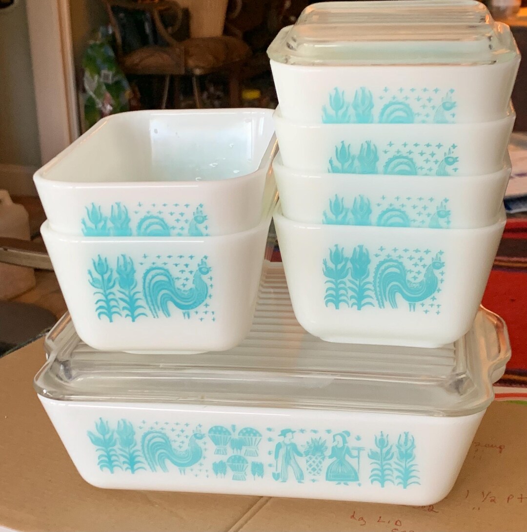 Vintage Pyrex Butterprint Set of Nine (9) Pieces - 4 Fridgey’s With 1 ...