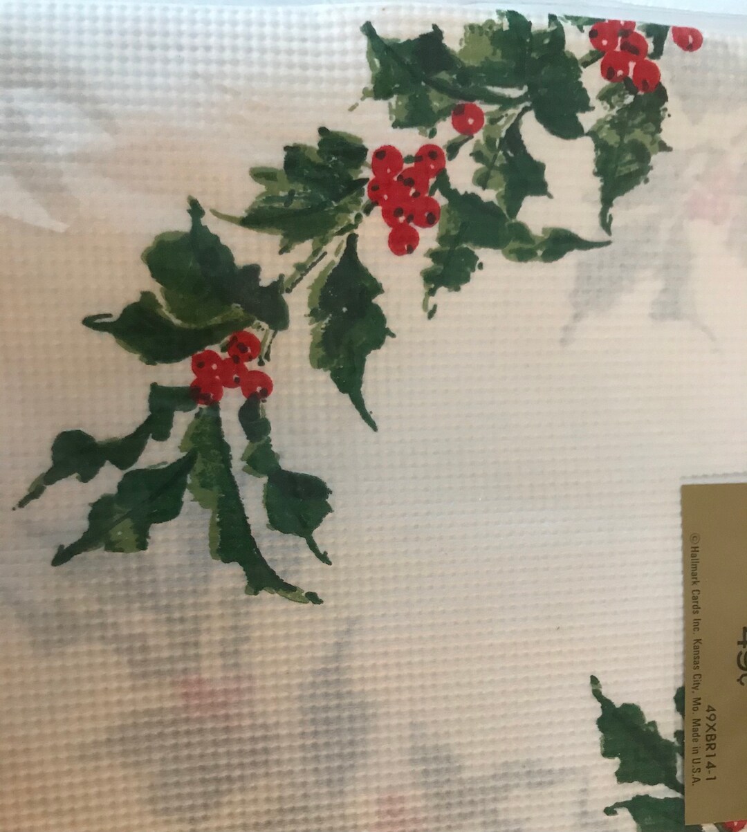 Vintage Hallmark Paper Bridge Table Covering Tablecloth Christmas ...