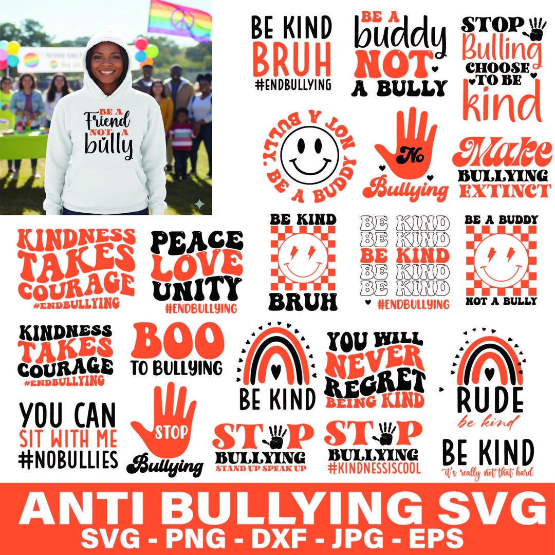 Be Kind SVG: Anti Bullying Shirt Design (digital Files) - Etsy