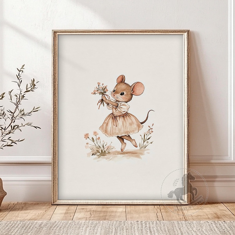 Ballet Mouse Print - Etsy