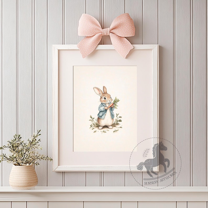 Peter Rabbit Nursery Wall Art, Nursery Decor Printable, Storybook Bunny ...
