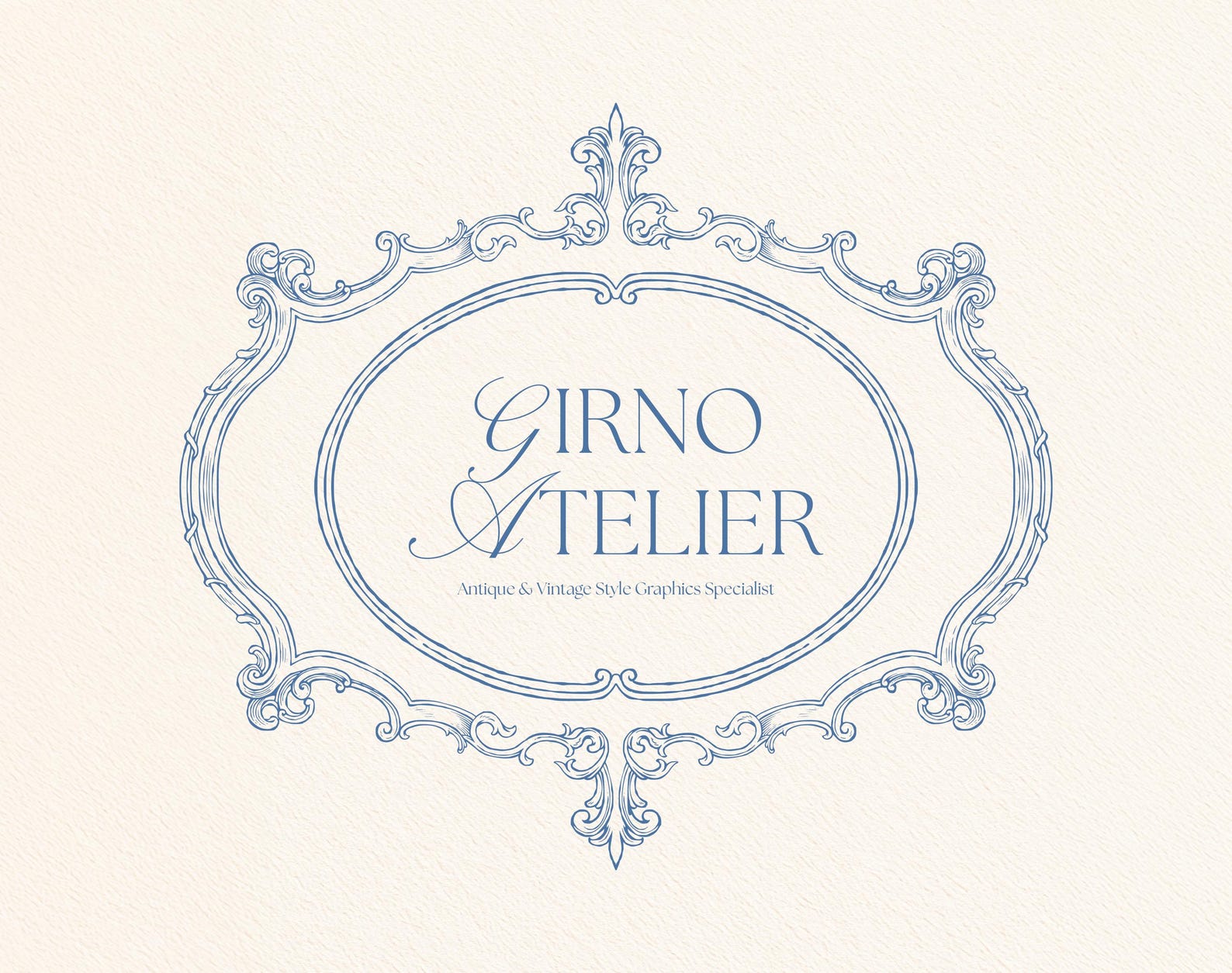 Vintage Baroque Frame SVG: Hand-drawn Crest Clipart (digital Download ...