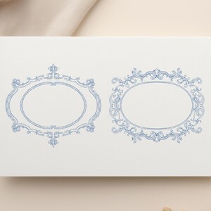 Vintage Baroque Frame SVG: Hand-drawn Crest Clipart (digital Download ...