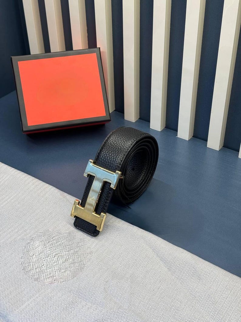 Leather Belt- Black, Gold, Silver Buckle Belt - Etsy