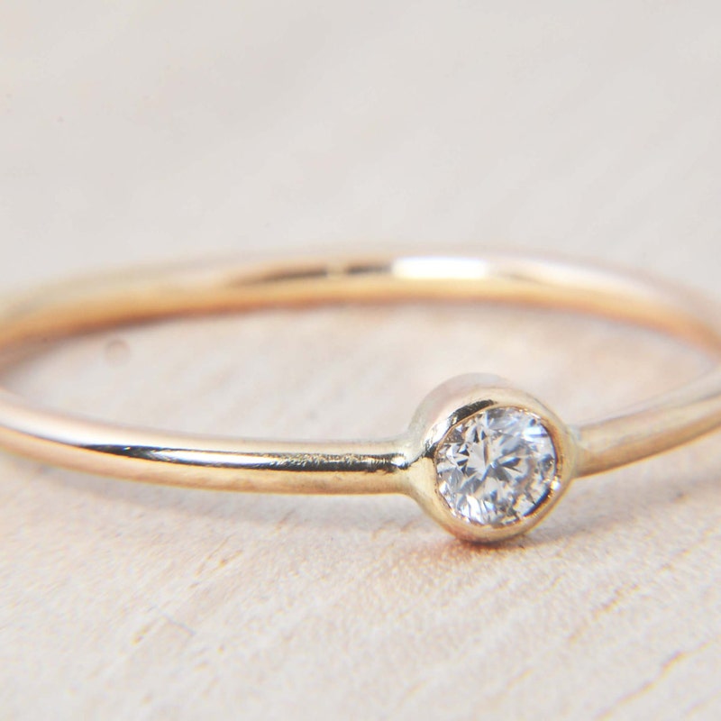 Simple Diamond Ring - Etsy