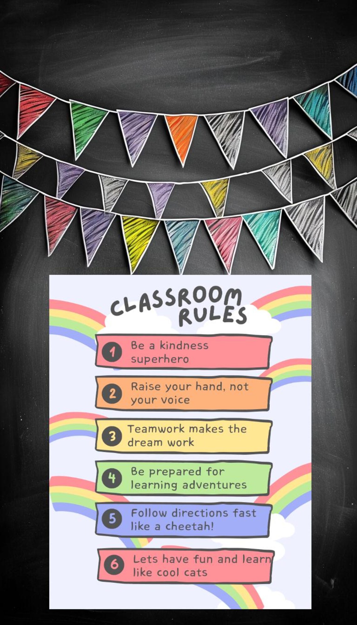 Fun Classroom Rules Poster for Primary School | Digital Print ...