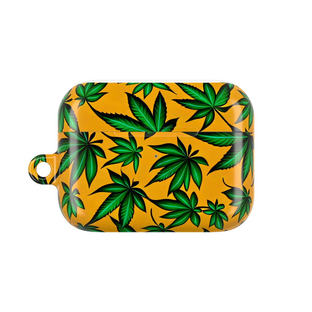 Vibrant Leaf Print AirPod Case - Stylish Accessory for Music Lovers ...